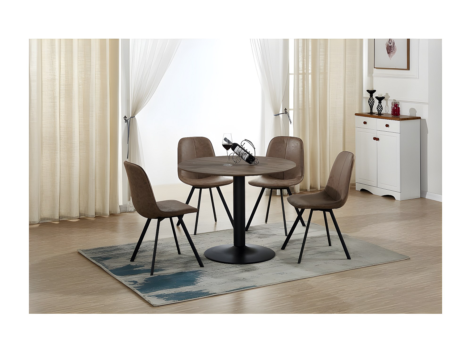 Table ronde avec pied central JULES. Magnifique design pour votre ...