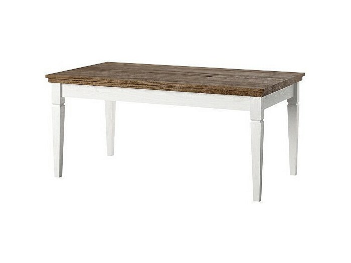 Mesa baja rectangular colección ASSIA. Colores fresno blanco y roble.