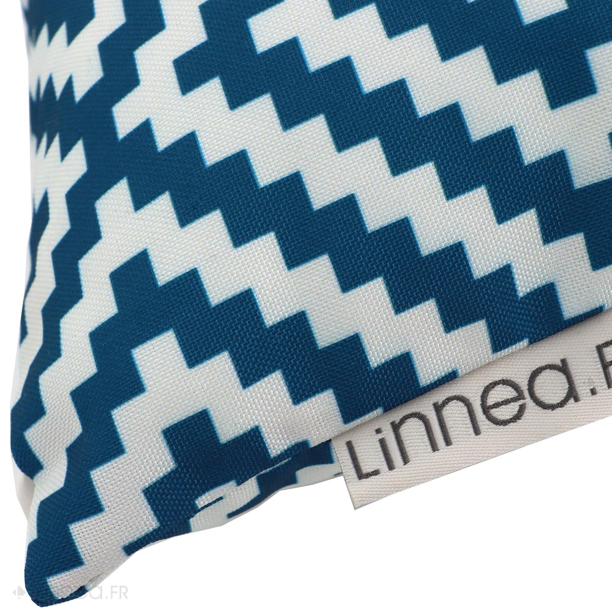 Housse de coussin 55x55 cm PANAMA Bleu Canard