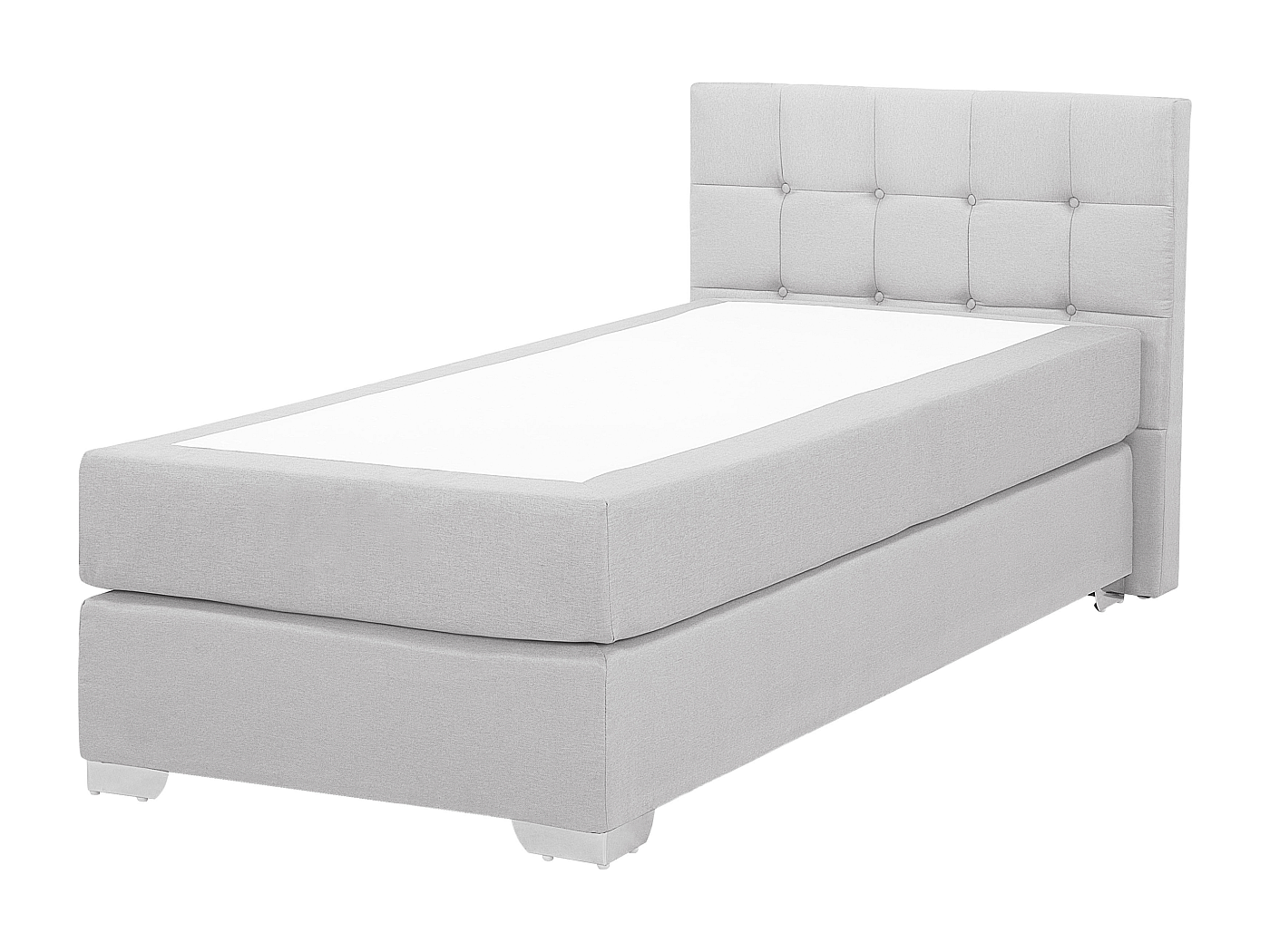 Boxspring stof lichtgrijs 90 x 200 cm ADMIRAL