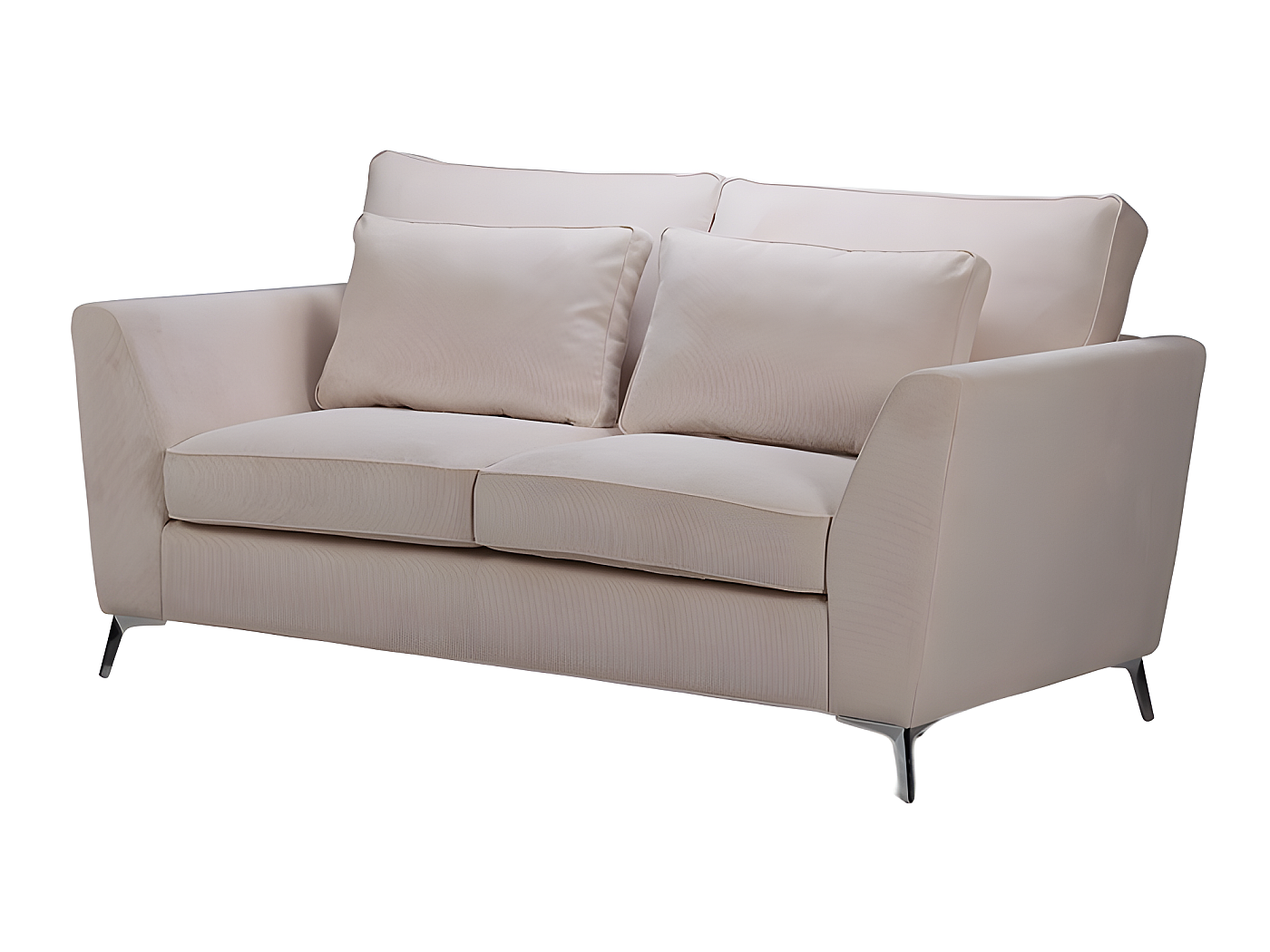 Canapé 2 places Isla velours côtelé Fjord beige - Beige