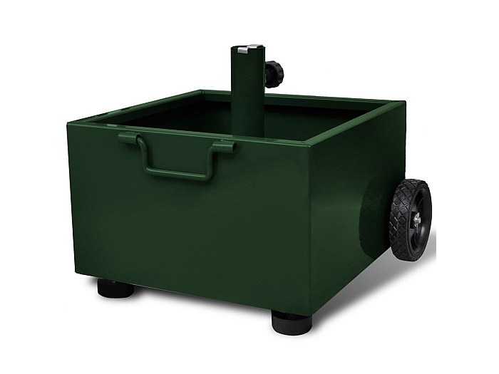Pied de parasol pot de fleurs métal durable vert 2202030