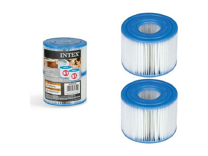 Lot de 2 cartouches de filtration S1 pour spa gonflable Intex - Blanc
