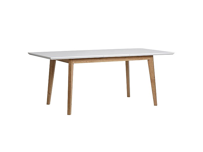RUNE - Table Repas Extensible Aspect Chêne et Blanc