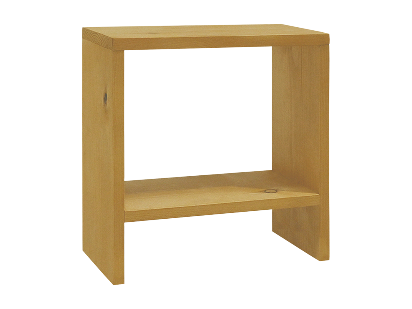 Mesita de noche de madera maciza en tono olivo de 40x20cm - MELLER