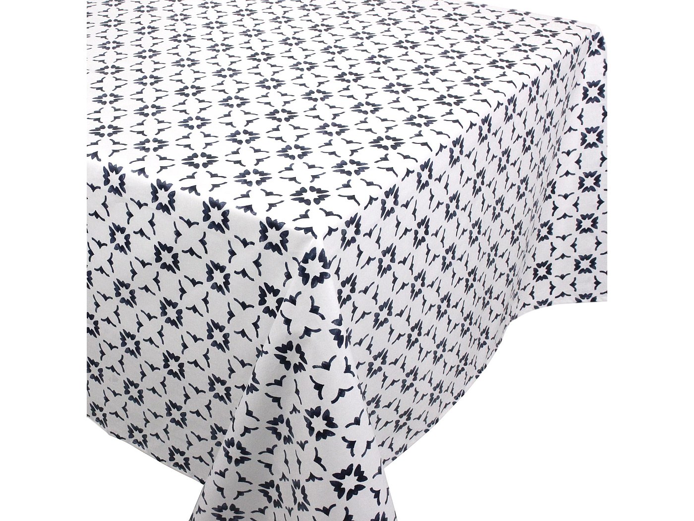 Nappe rectangle 160x200 cm coton enduction acrylique BELEM blanc