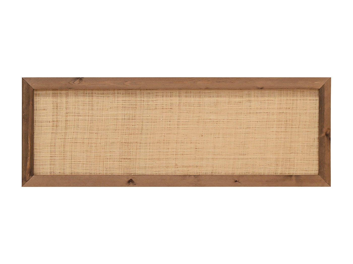 Testiera del letto in legno massello e rafia in tono marrone 160x60cm ...