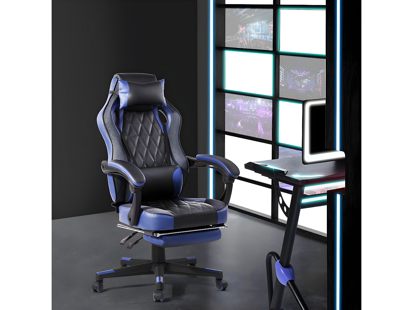 Chaise esports, Design ergonomique, rotation à 360 degrés, réglable en ...