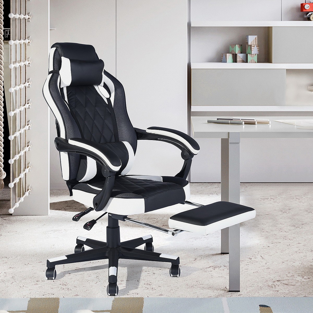 Chaise esports, Design ergonomique, rotation à 360 degrés, réglable en ...