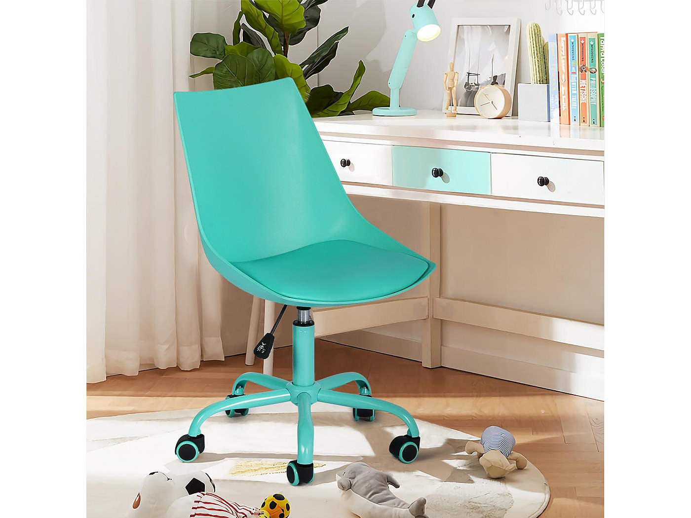 Chaise de bureau simple et confortable, Design ergonomique, vert