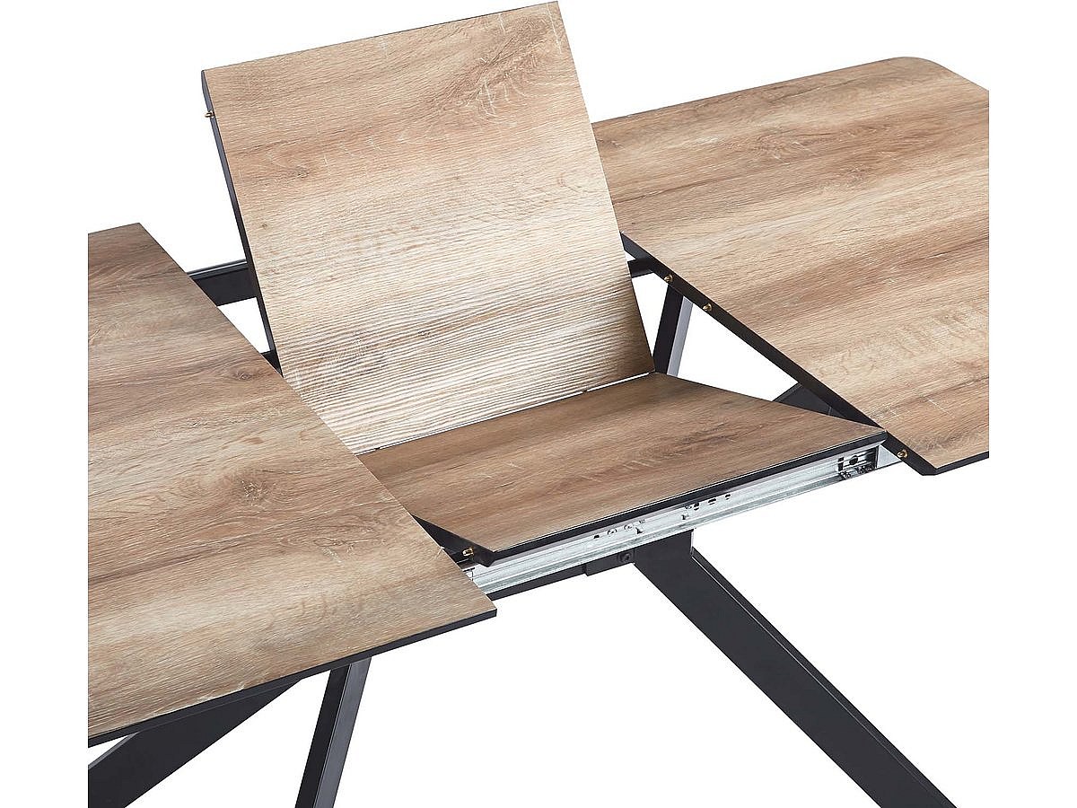 Table repas extensible "Danet" - 120/160 x 80 x 75 cm - Chêne