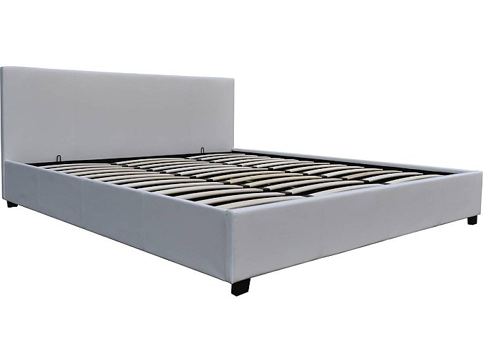 Letto doppio con contenitore "Carla" - 180 x 200 bianco