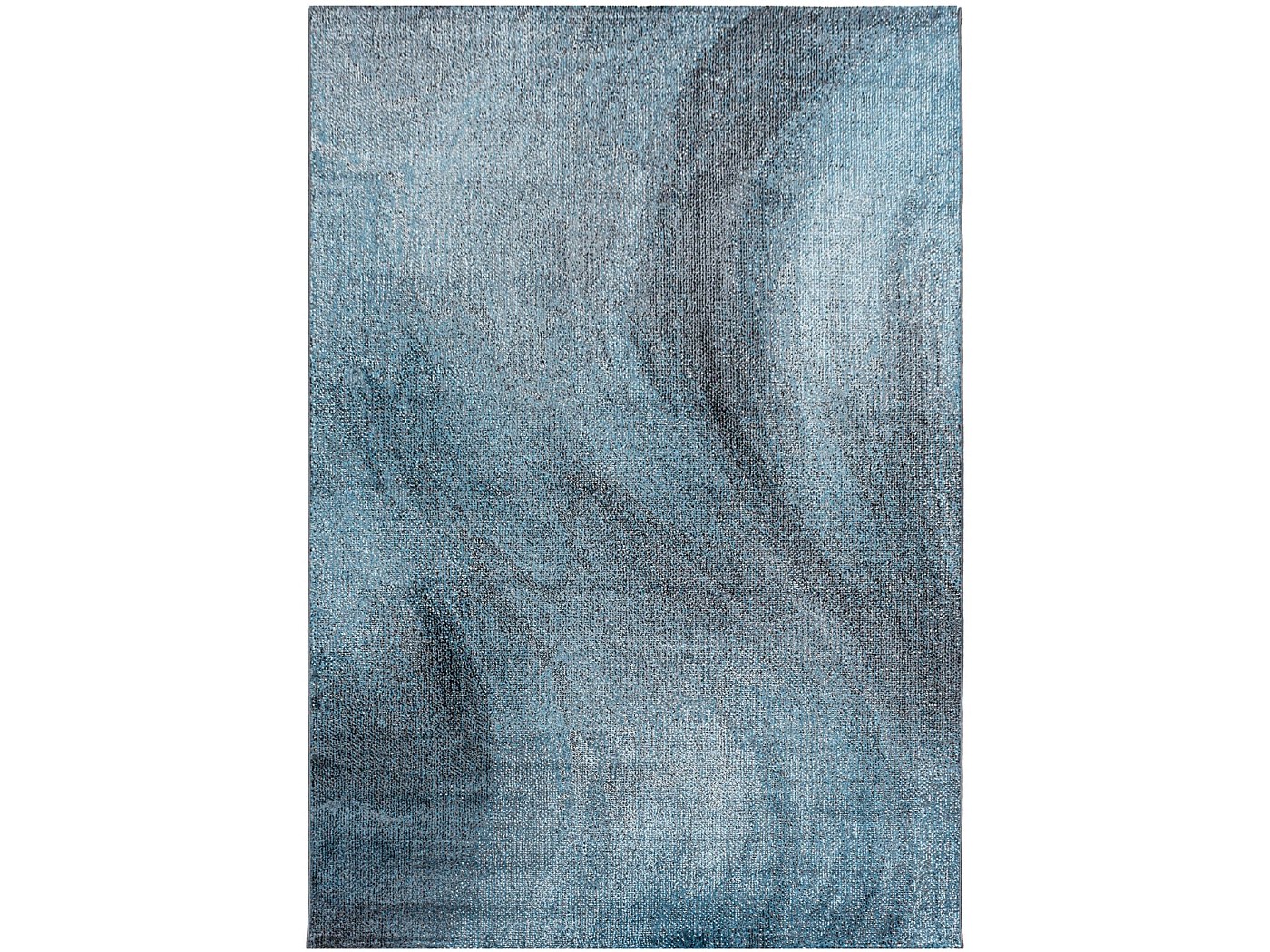 WIND Line - Tapis Graphique Effet Vagues - Bleu 080 x 250 cm