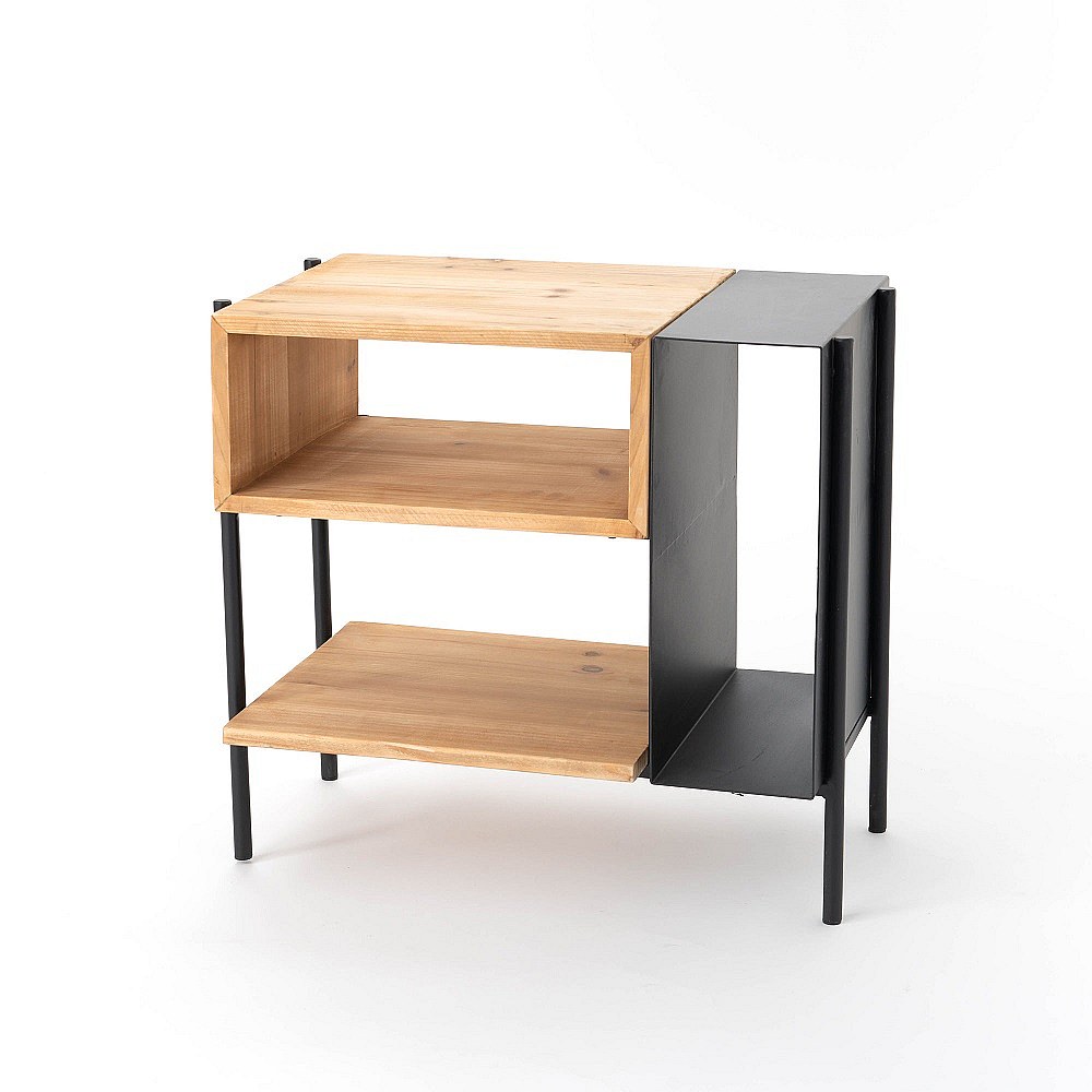 Chevet 3 niches Bi-matière 55x35x50