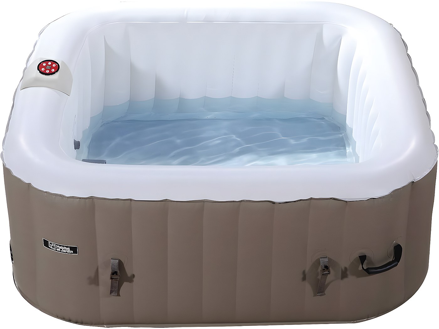 Opblaasbare spa "MONAC" van PVC - 4 plaatsen - Taupe/Crème met 110 ...