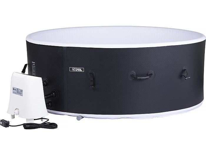Aufblasbarer Whirlpool "Antibes" - halbstarr - 6 Plätze - Schwarz / Weiß