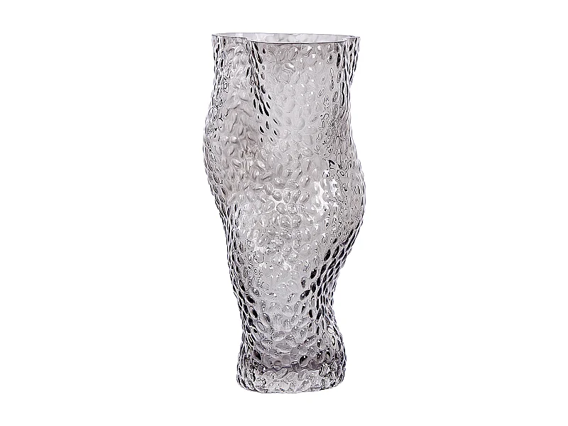 Jarrón para flores DYTIKO Vidrio 31 cm Gris