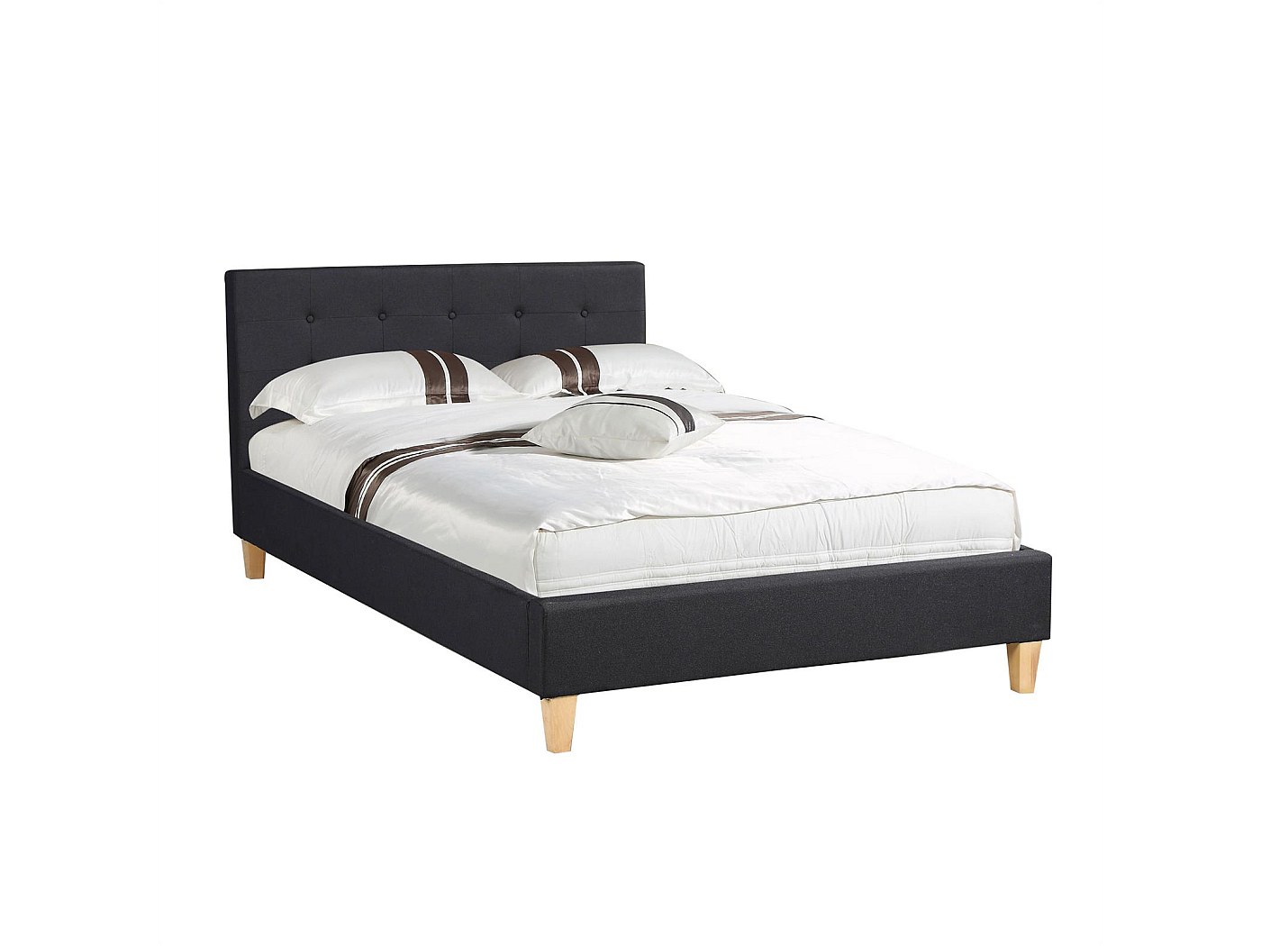 Lit simple pour adulte LILLE 120x190 cm 1 place et demi / 1 personne ...