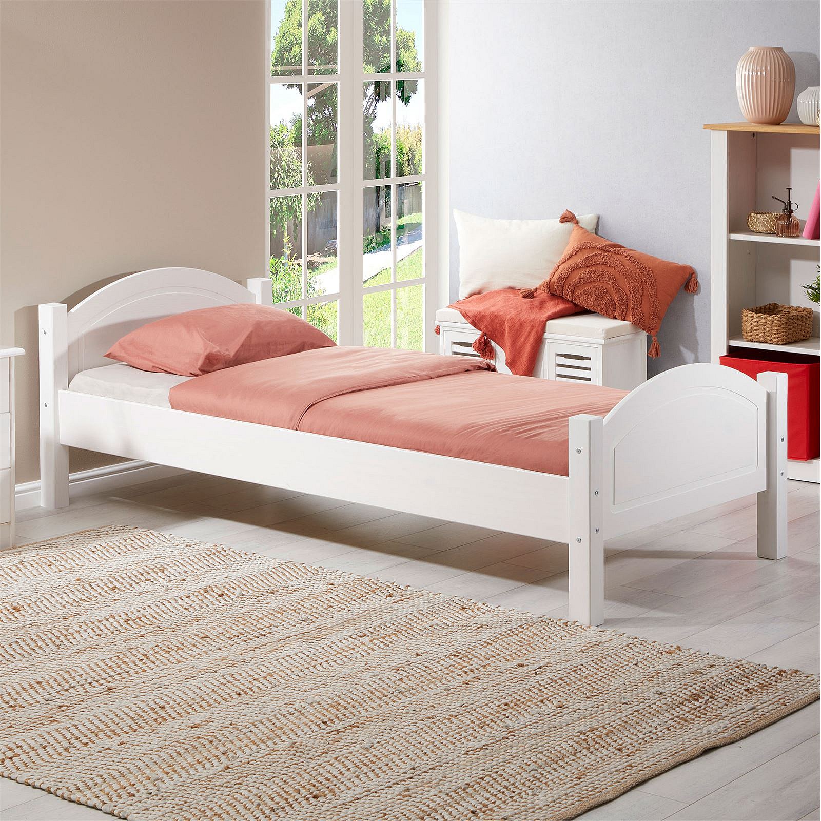 Lit simple FLIMS 90 x 190 cm pour enfant, avec tête et pieds de lit ...