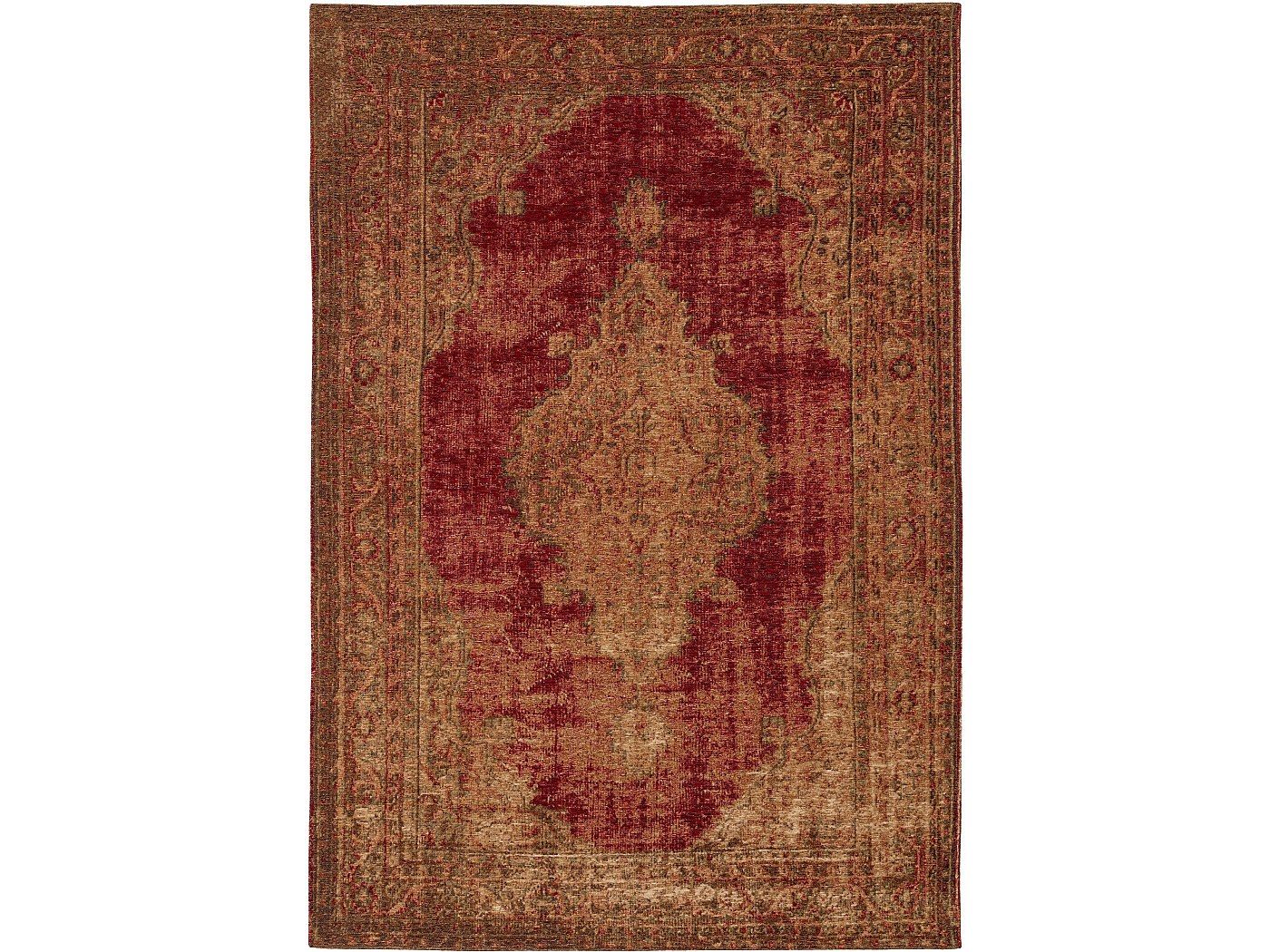 Tapis tissé à plat Stay Beige/Rouge 230x340 cm