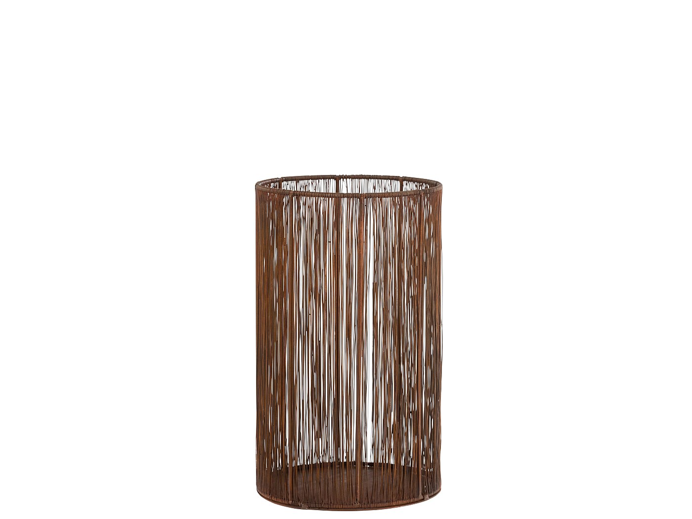 Photophore fils métal rouille h. 30,5 cm