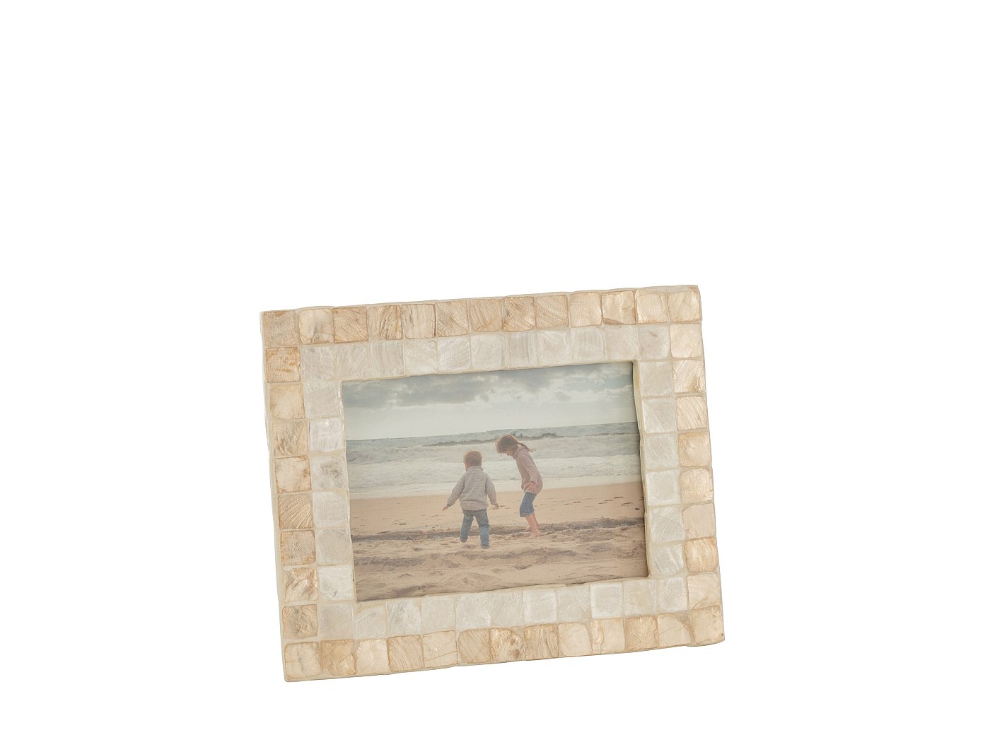 Cadre photo mosaique/mdf large H. 20,5cm