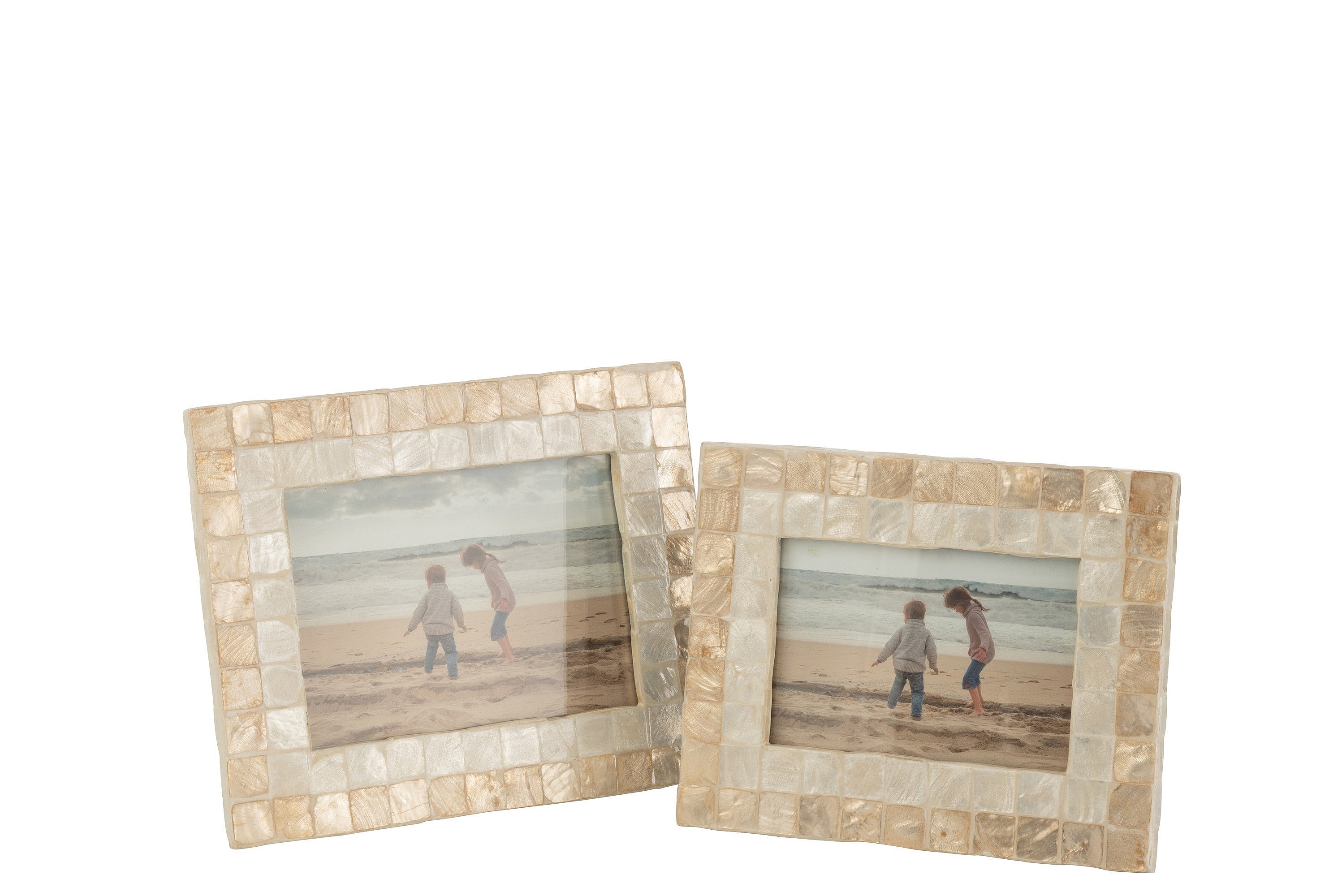Cadre photo mosaique/mdf large H. 20,5cm