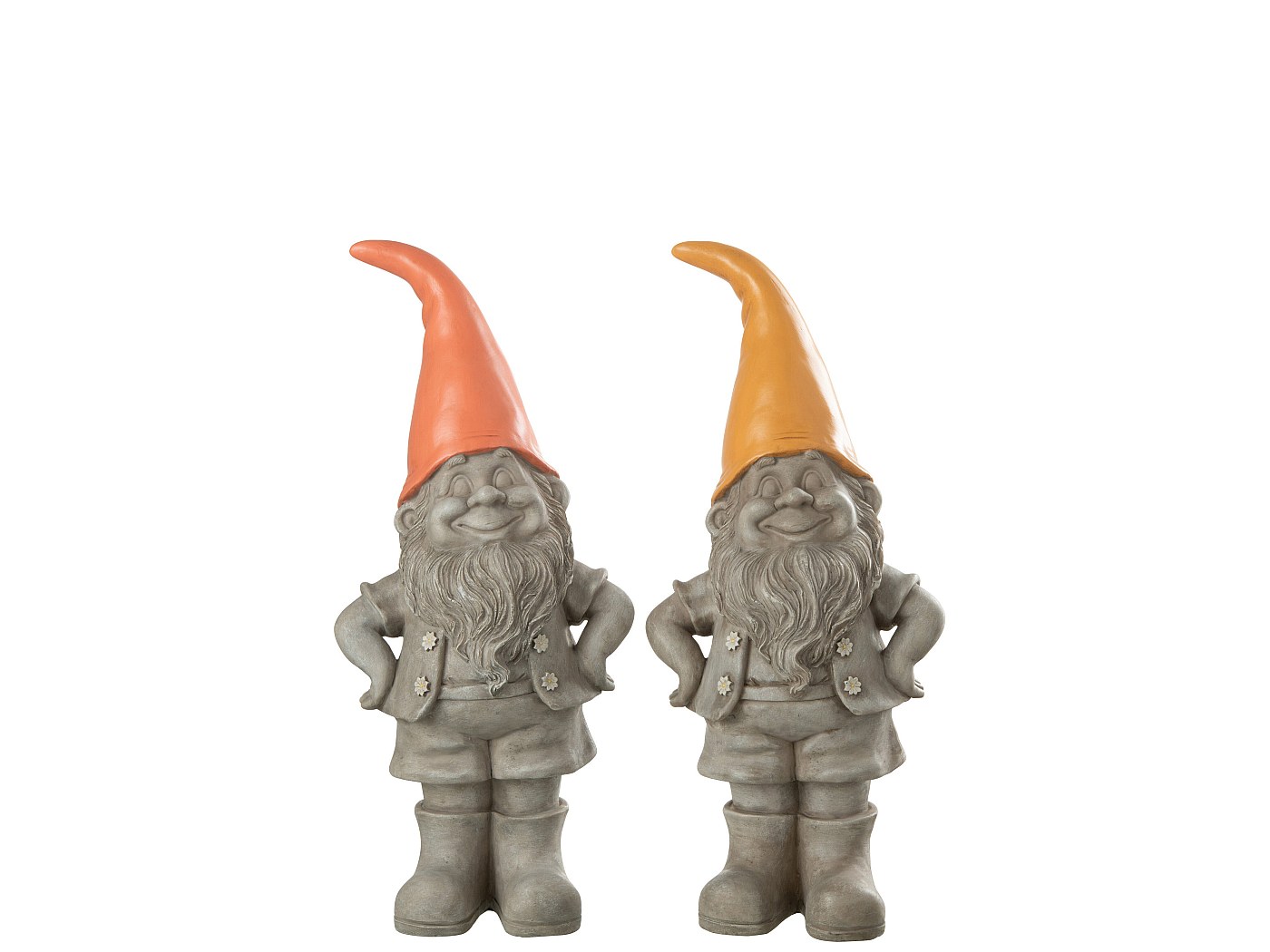 Lutin chapeau pointu poly mix assortiment de 2 20x13,5x45,5cm