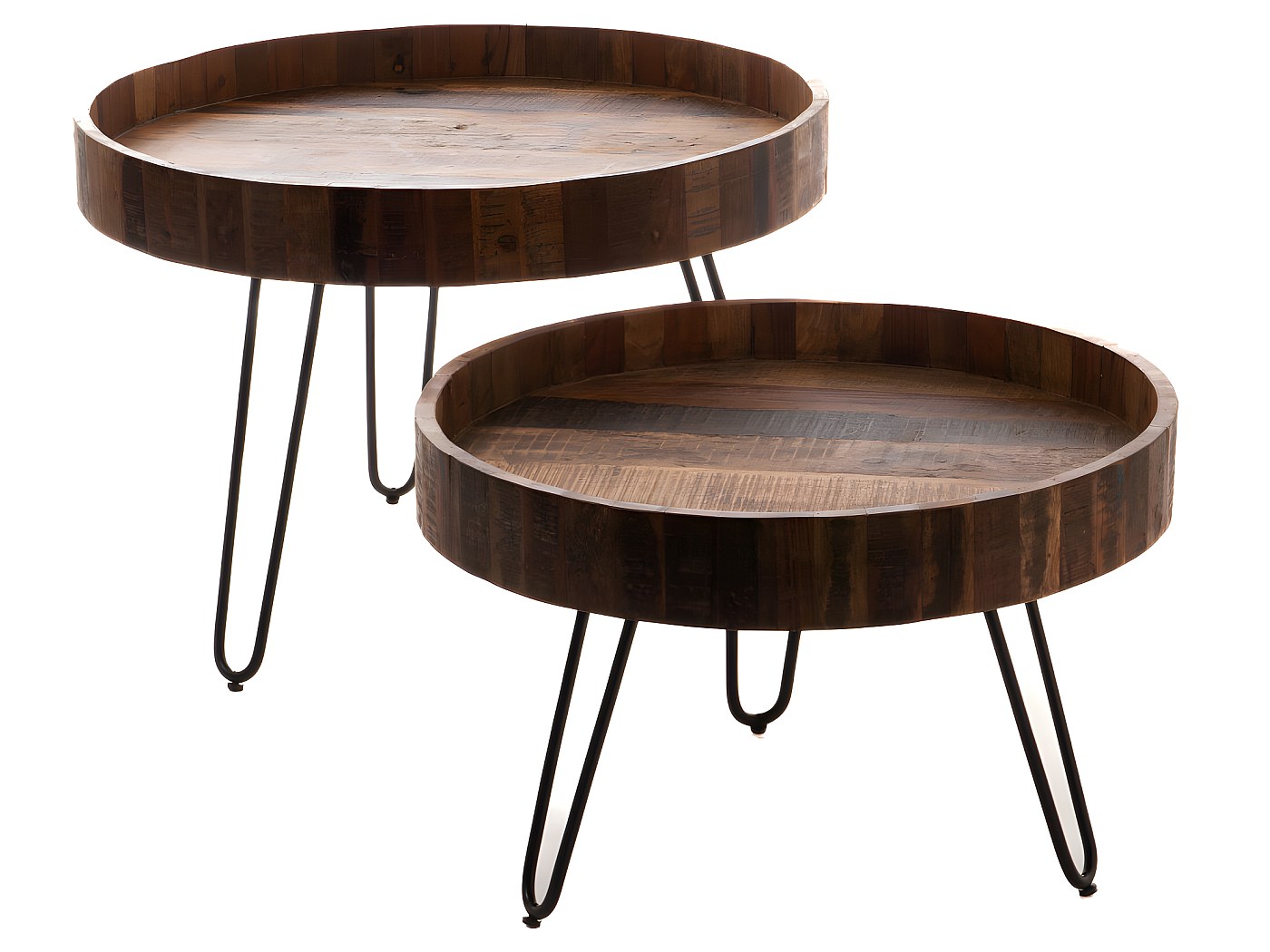 Set de 2 tables basses Robbie en bois
