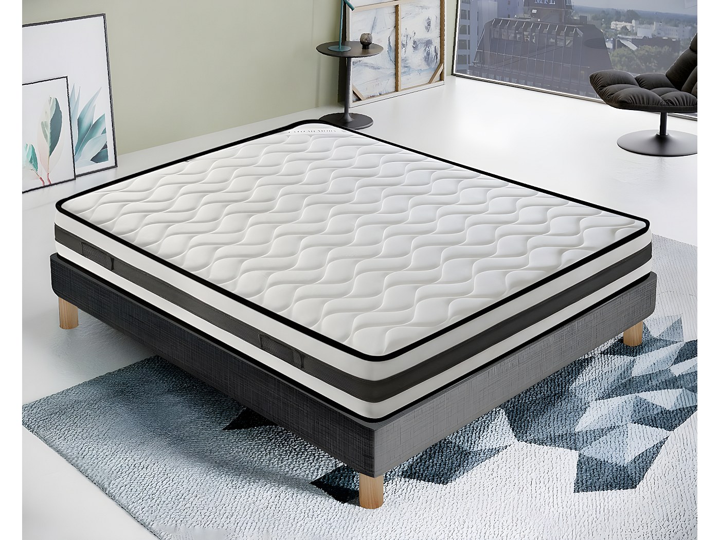 Matelas Waterfoam - Haute Densité - Haut 20 Cm - Réversible 135x200 cm