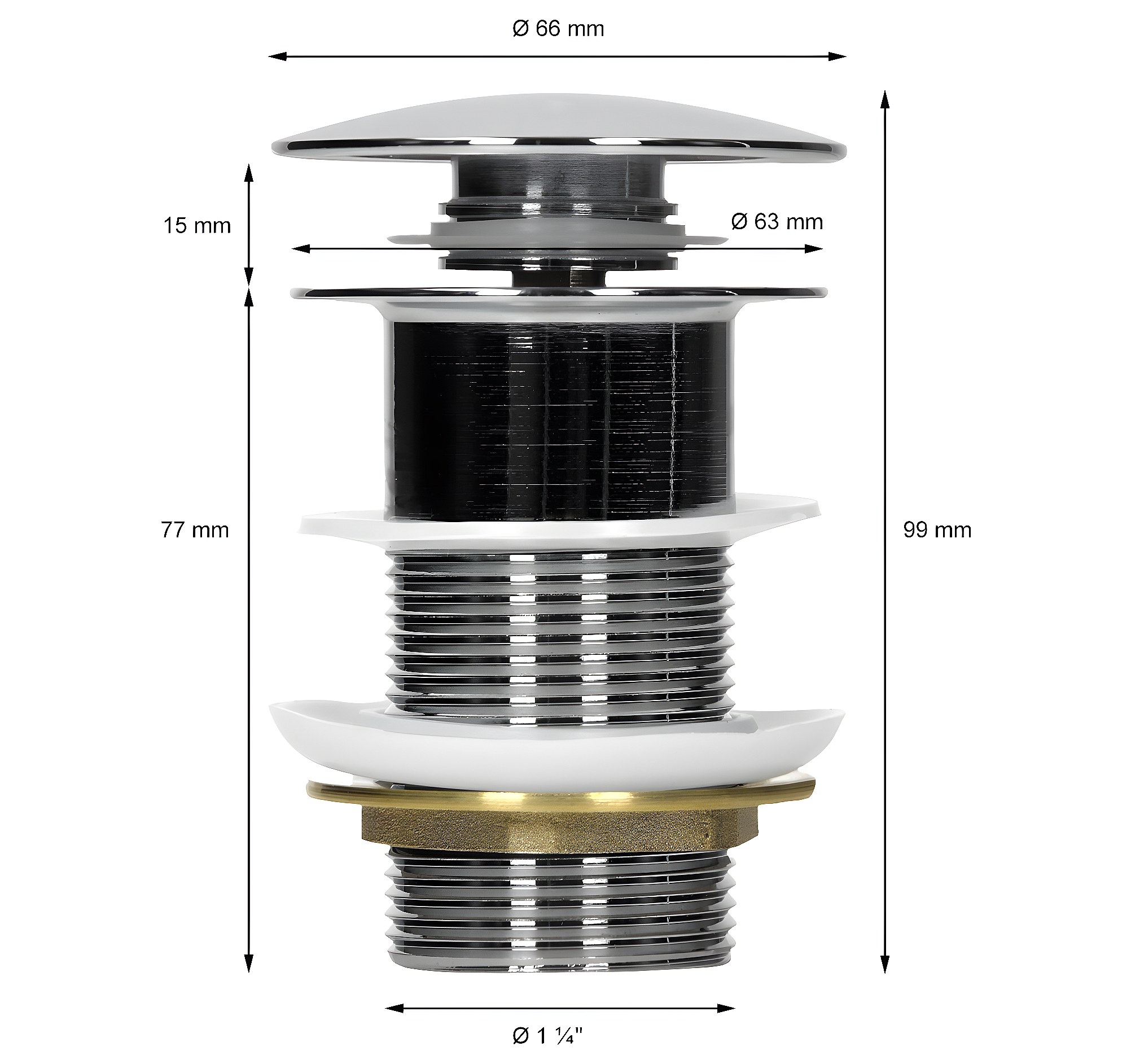 Lavabo de cerámica blanca con desagüe automático Ø 320x135 mm ECD Germany