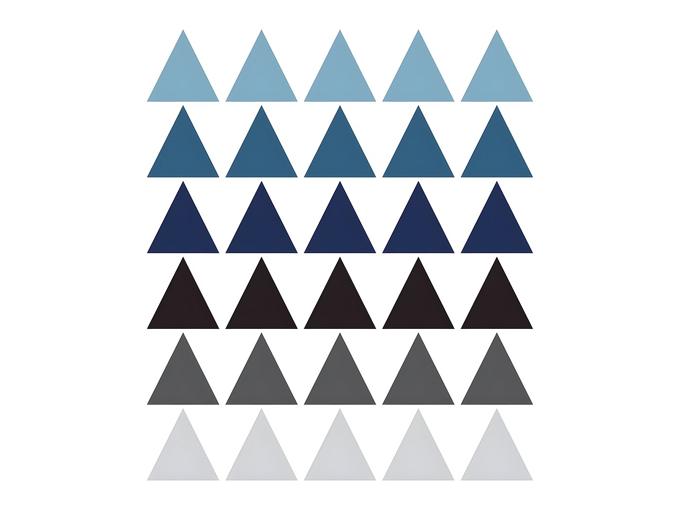 Stickers muraux en vinyle triangles bleu et gris