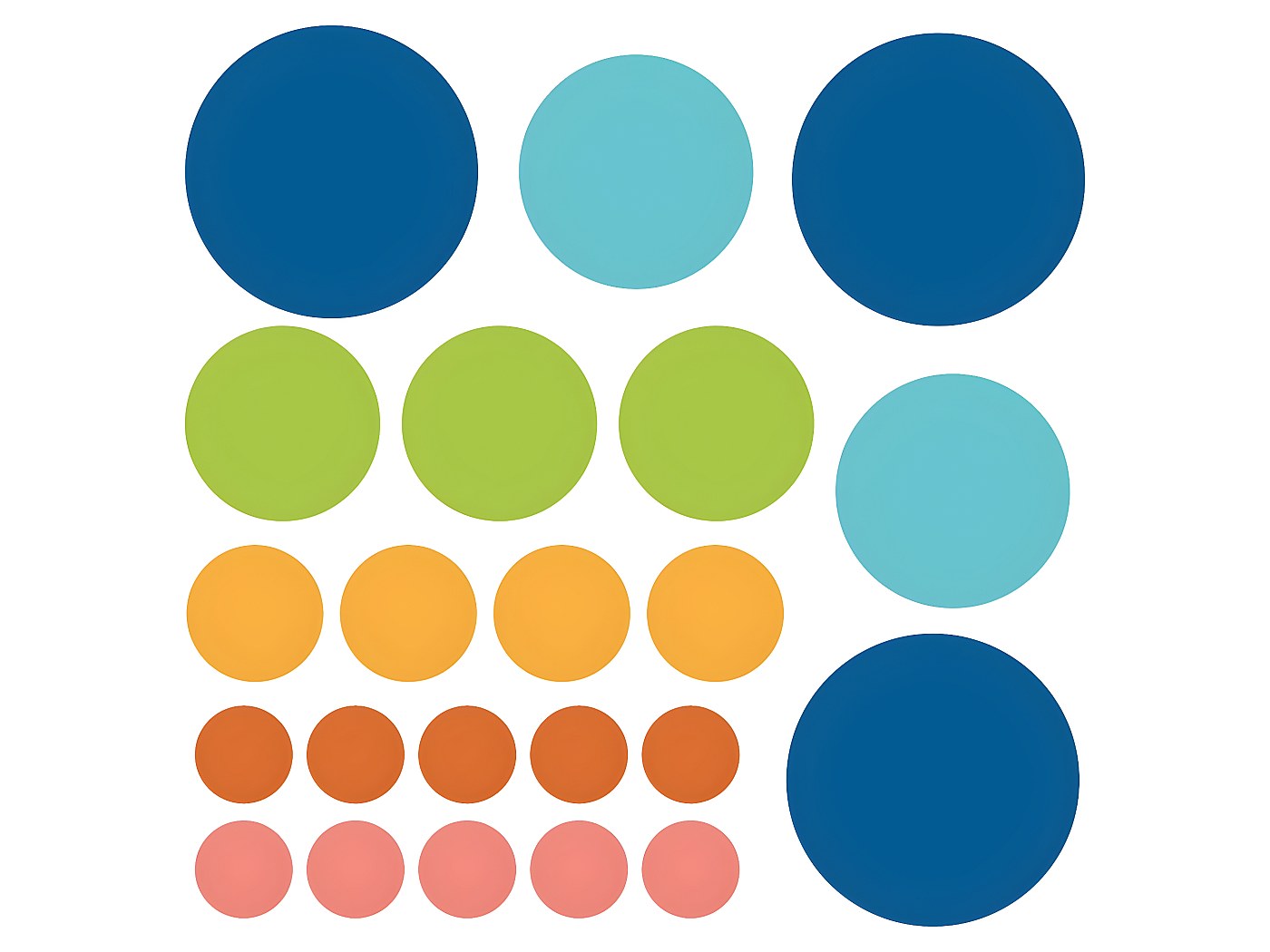 Stickers adesivi in vinile tondi mix multicolor