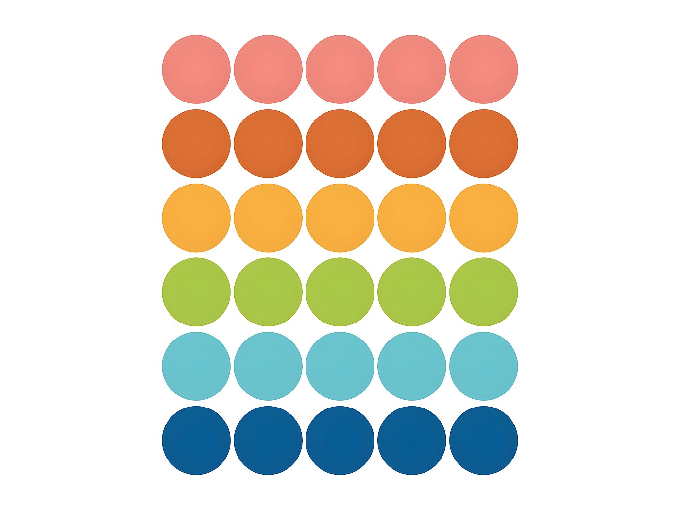 Stickers adesivi in vinile tondi multicolor