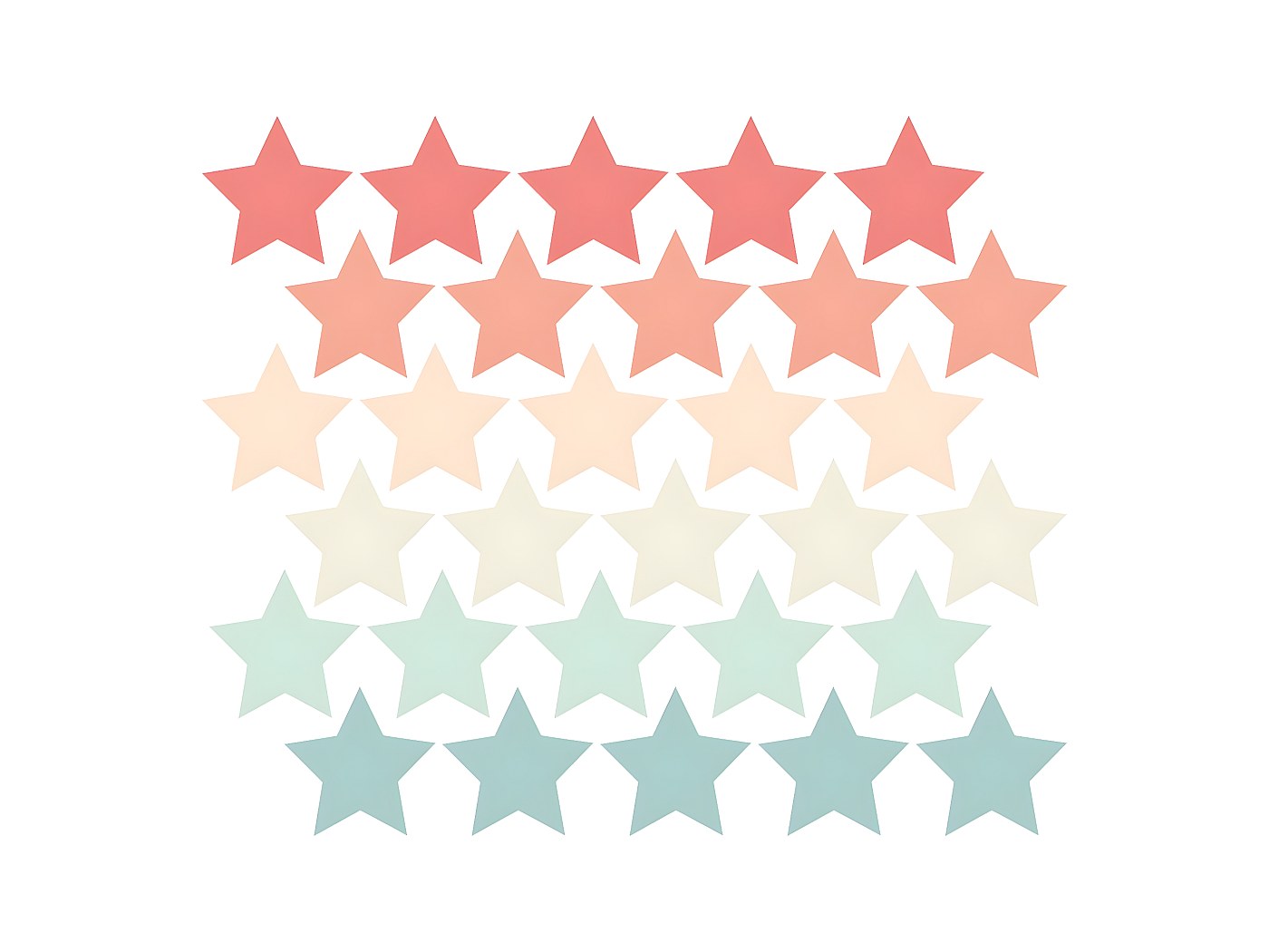 Stickers adesivi in vinile stelle multicolor