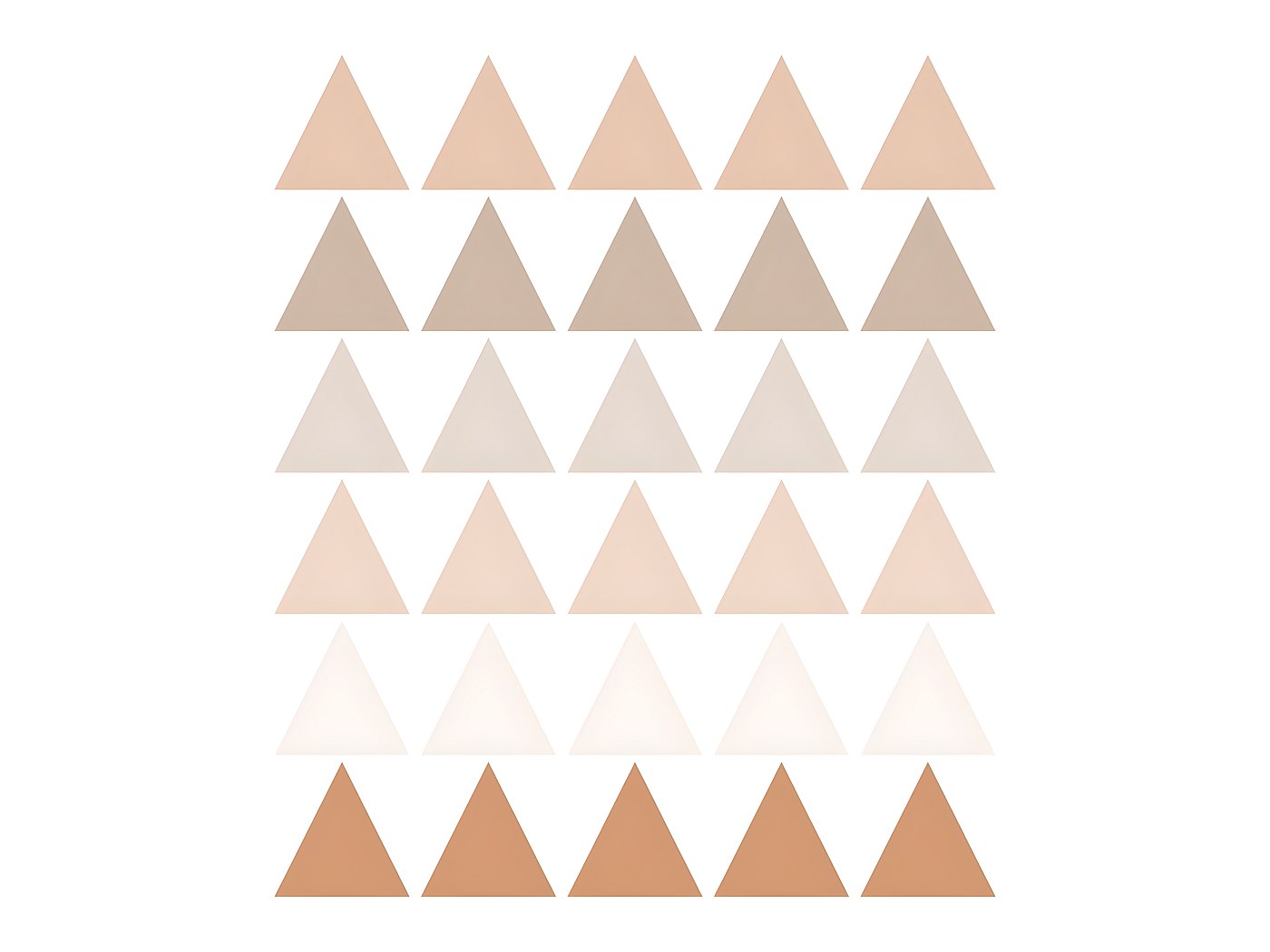 Stickers muraux en vinyle triangles marron et beige