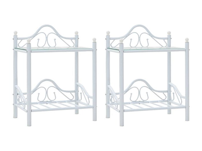 Table de nuit chevet commode armoire meuble chambre 2 pcs acier et ...