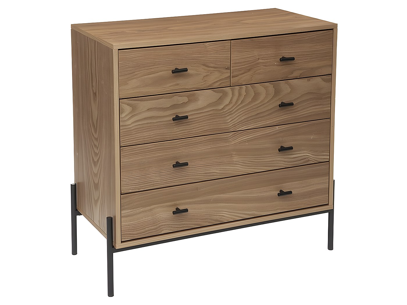 Commode 5 tiroirs Simon Atmosphera - Naturel