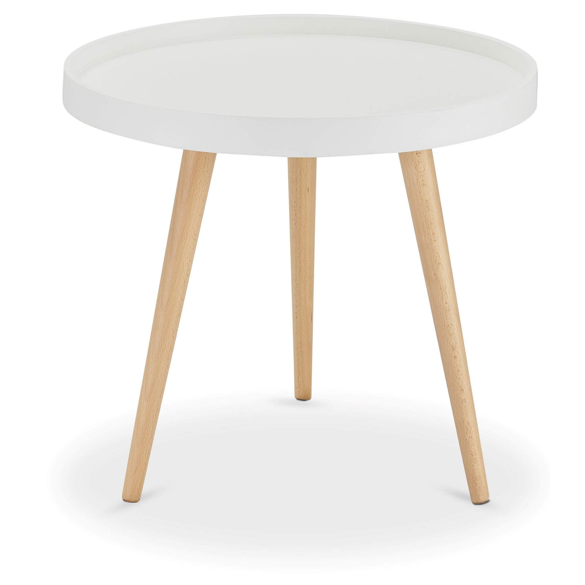 Rond Table Basse Opus Blanc ø50 cm