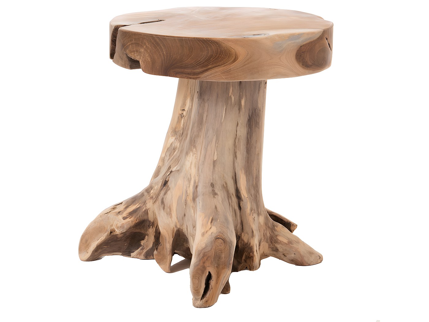 Tabouret en bois rond