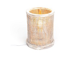 Lampe de table rotin