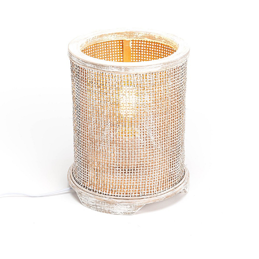 Lampe de table rotin