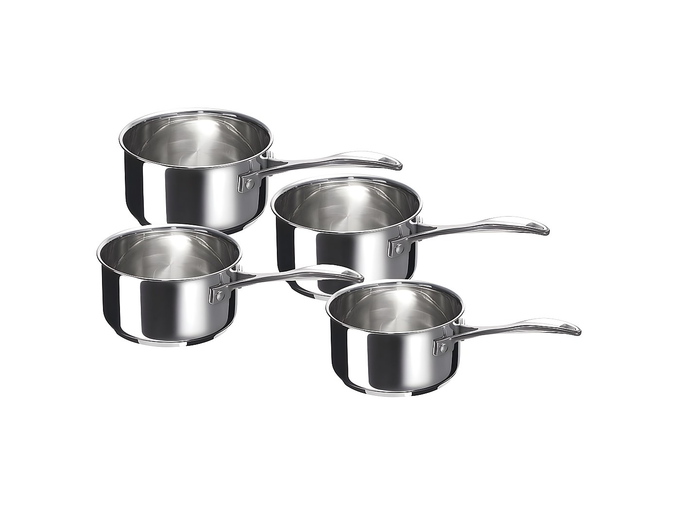 Série de 4 casseroles chef en inox