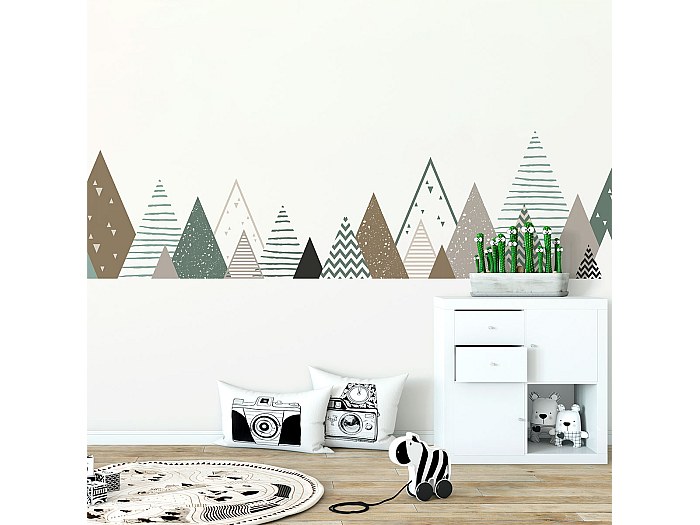 Stickers enfant montagnes scandinaves tinaka 80 x 135 cm