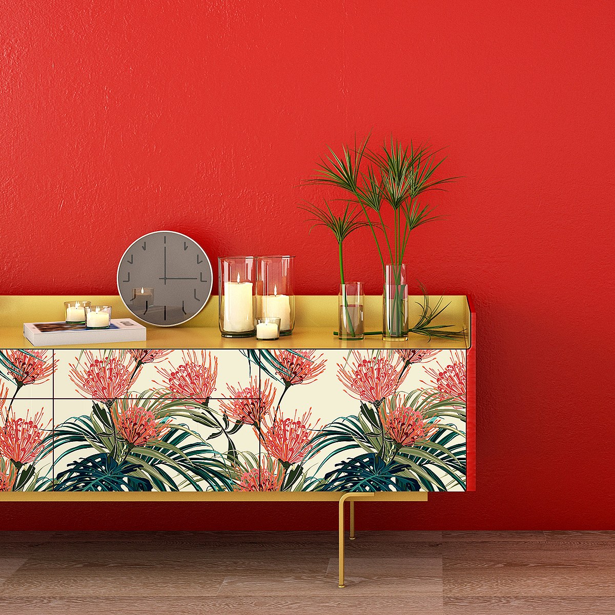 Sticker meuble tropical moeata 40 x 60 cm