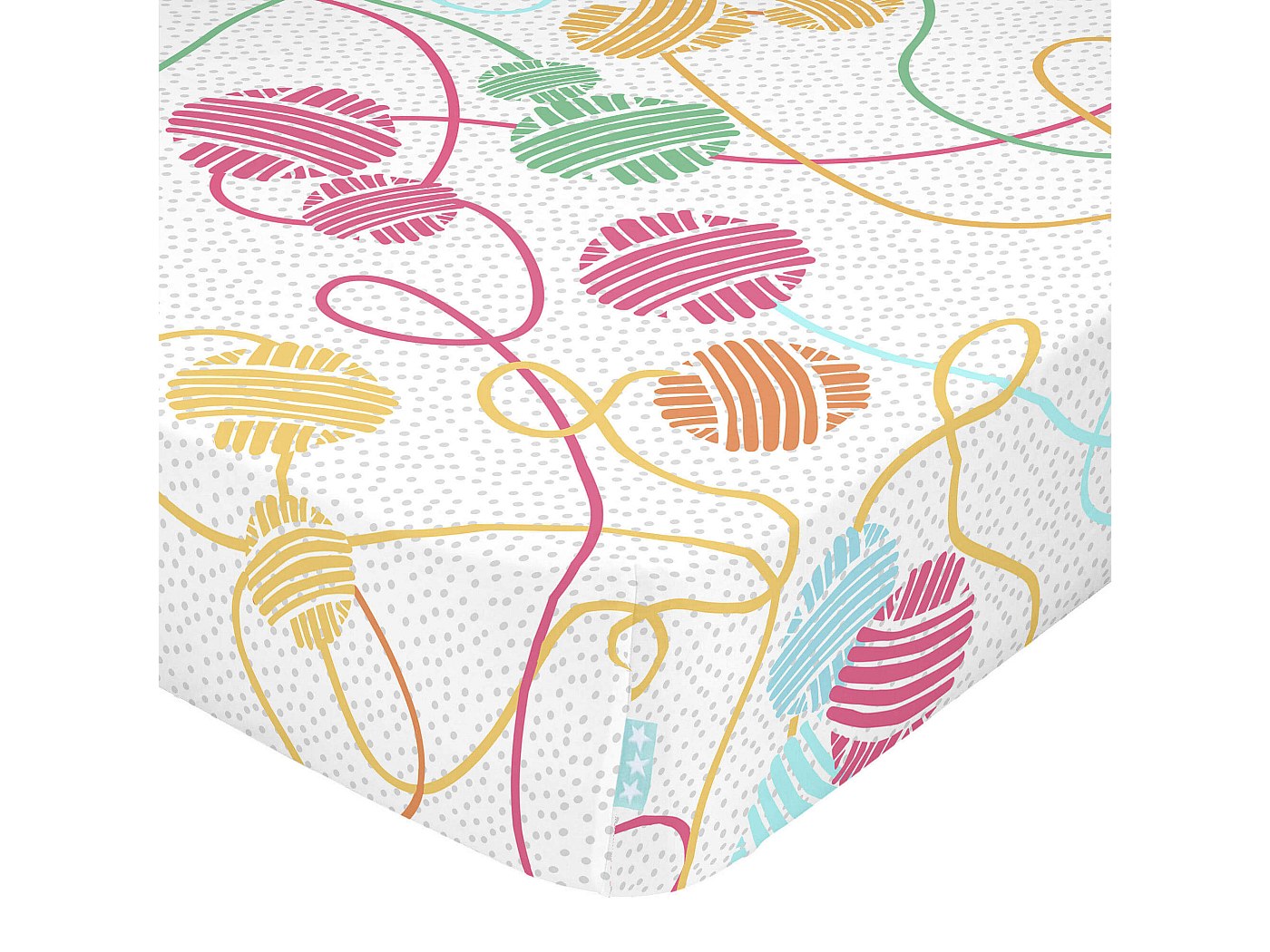 Drap-housse Berceau 60x120 cm Cat & mouse