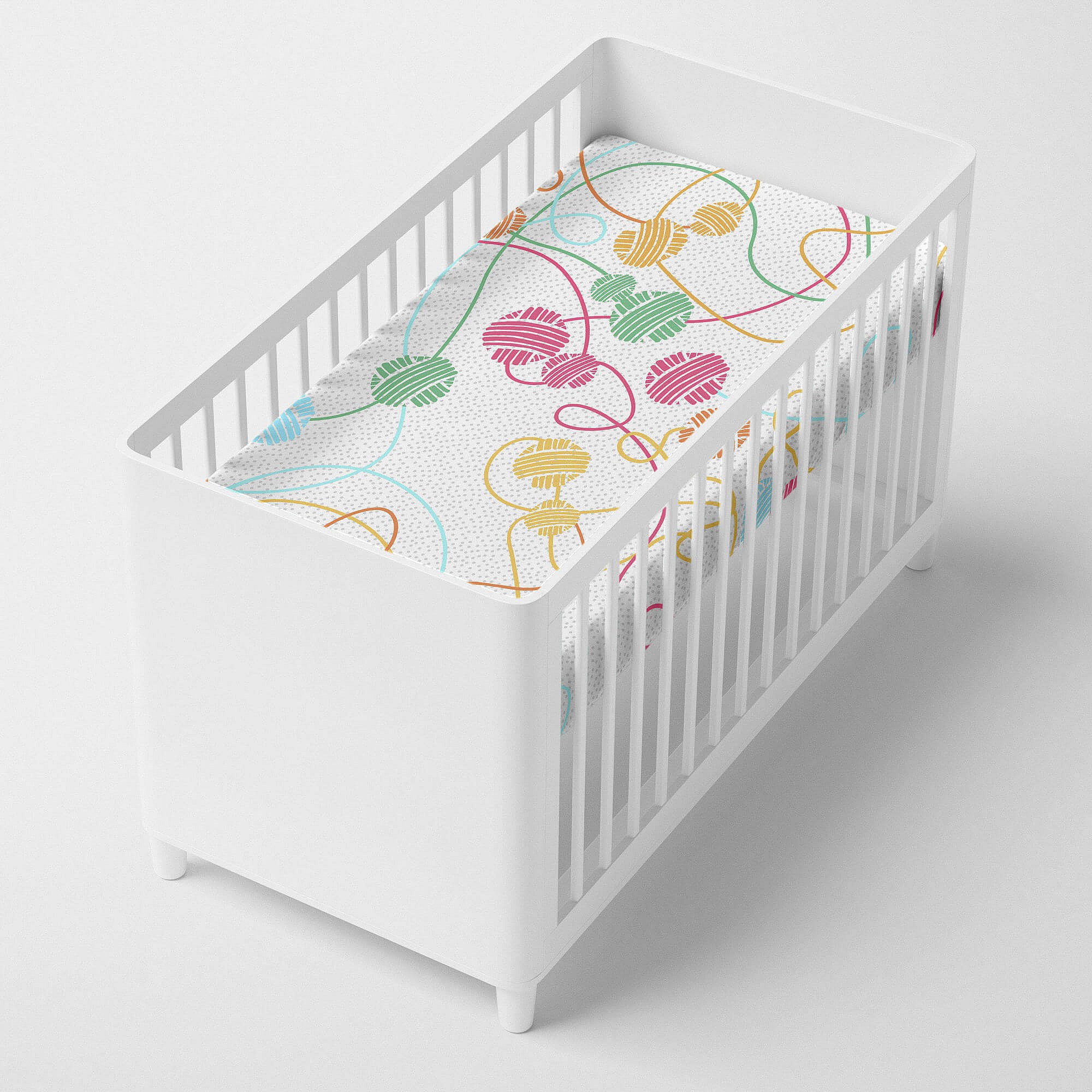 Drap-housse Berceau 60x120 cm Cat & mouse