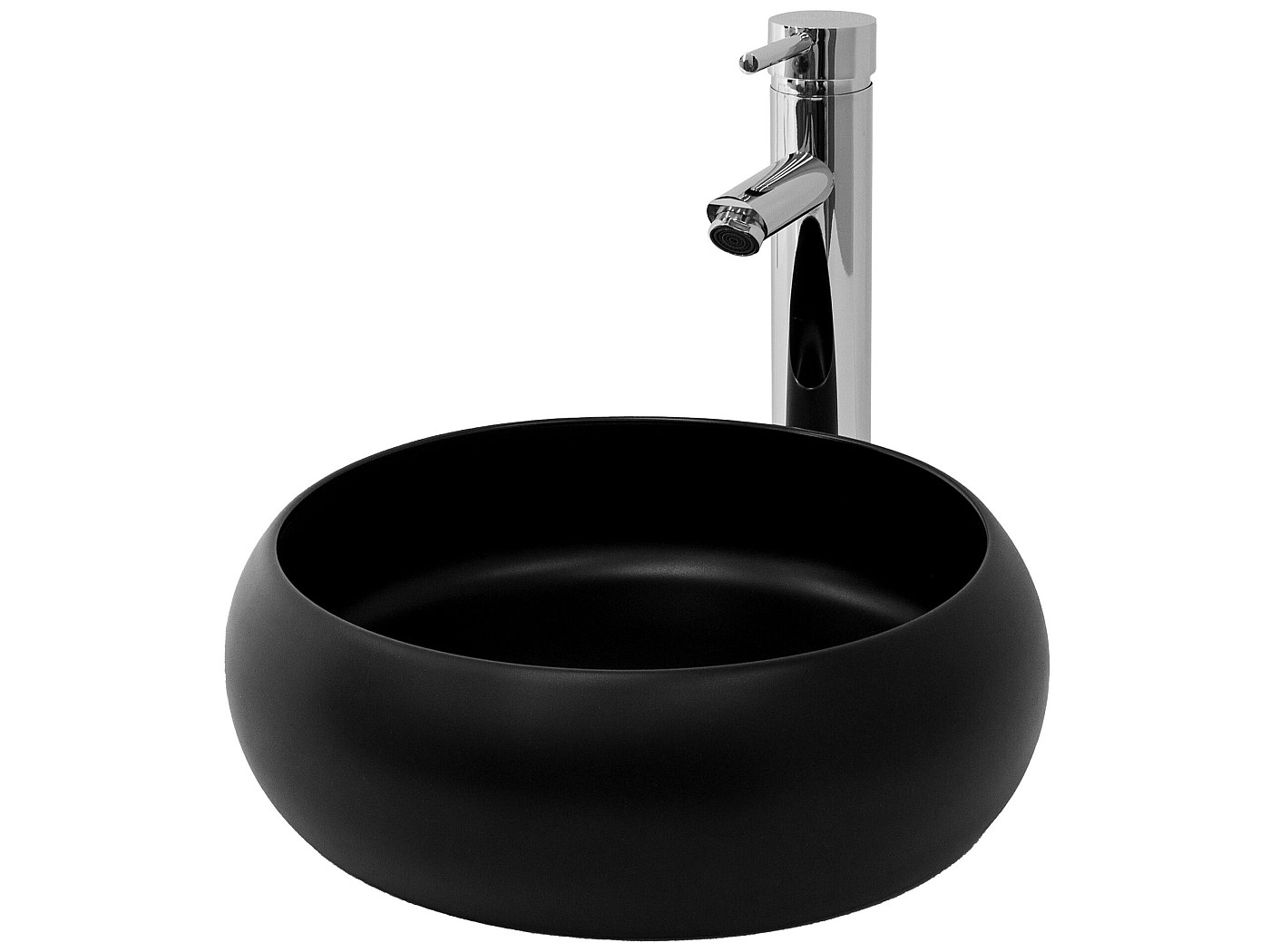 Lavabo en céramique noir avec garniture de vidage lave-mains moderne ...