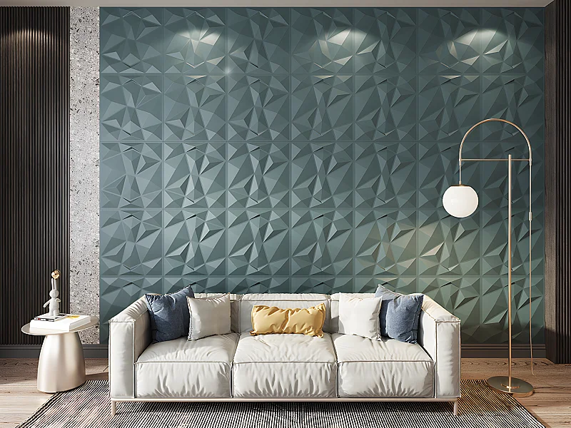 Panel mural 3D para pintar 50x50 cm, pack de 3m2 ANGLY