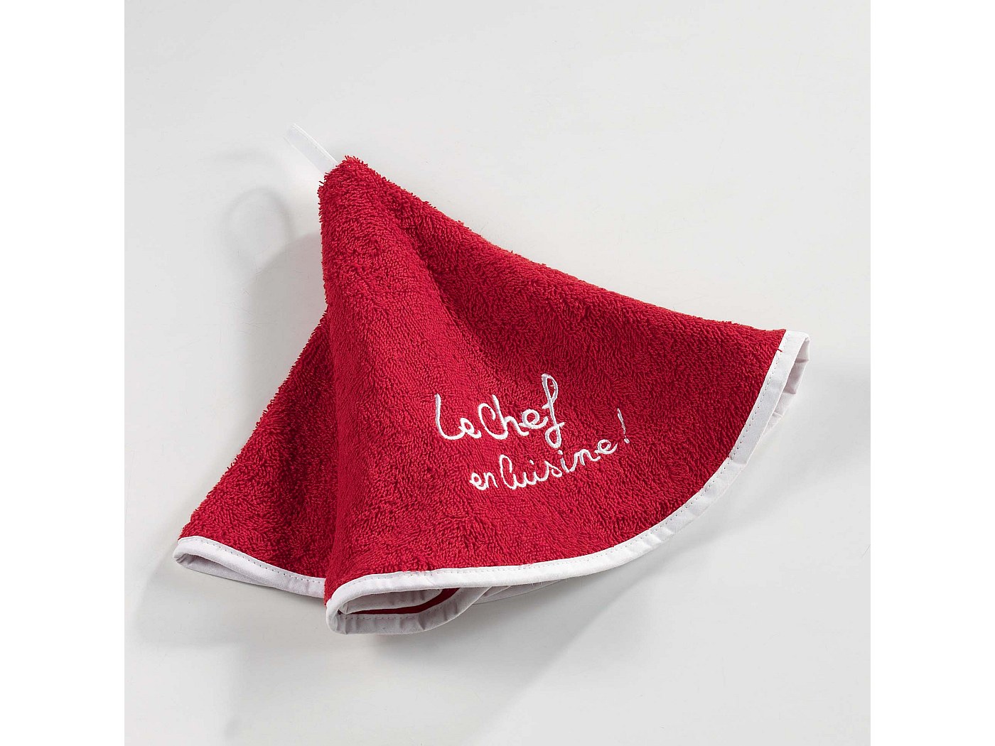 Essuie main Torchon Le chef en cuisine Rouge